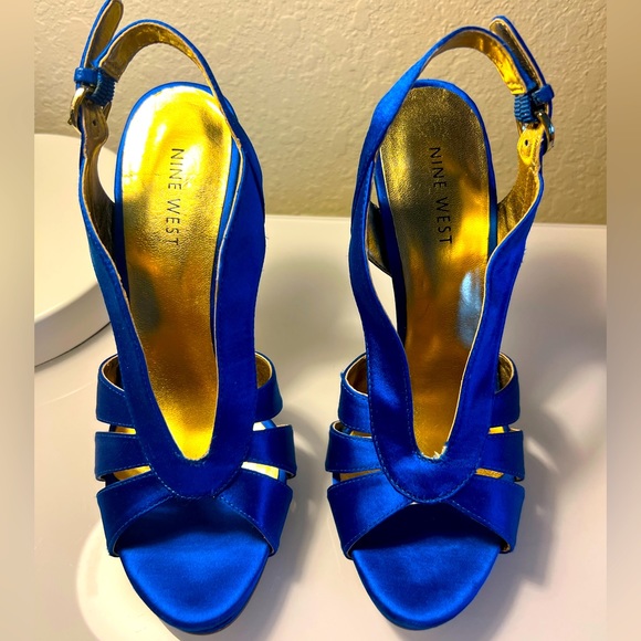 Nine West | Shoes | Nine West Blue Royal Heels Size 65 | Poshmark